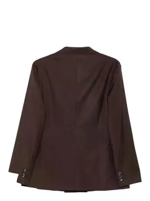 Caruso Double-breasted Peak-lapel Jacket - Brown