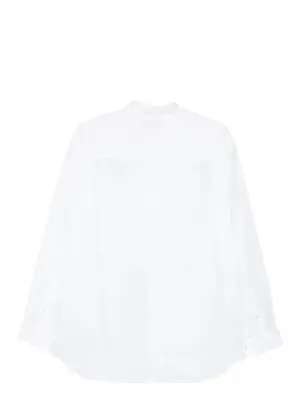 Comme Des Garçons Logo-embroidered Chest-pocket Shirt - White