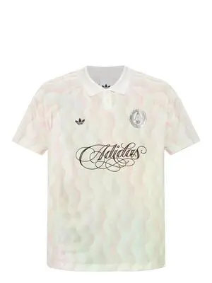 Adidas Summer Glow Wavy-print Polo Shirt - Pink
