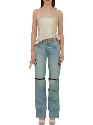 CONTESSA MILLS Arcana Cut-out Jeans - Blue