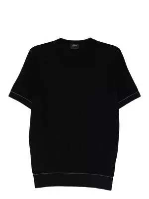 Brioni Sea Island Piqué Cotton T-shirt - Blue