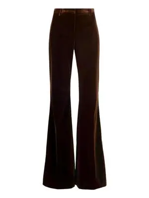 Etro Velvet Flared Trousers - Brown