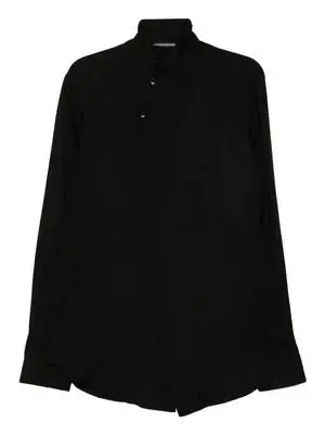 JULIUS Coverd Neck Shirt - Black