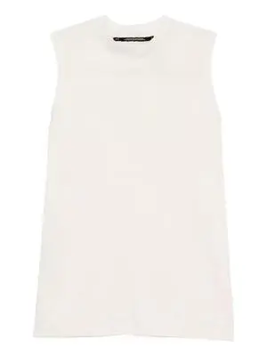 JULIUS Sleeveless Crew-neck T-shirt - Neutrals