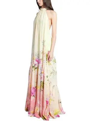 Hemant & Nandita Braided Halterneck Maxi Dress - Neutrals
