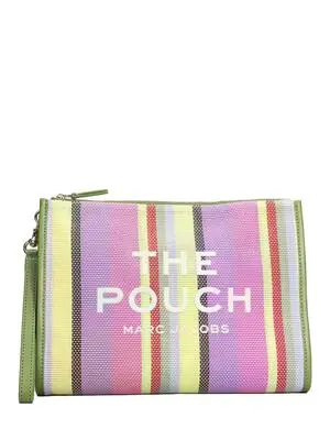 Marc Jacobs Pouch Striped Clutch Bag - Red