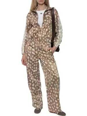 Adidas Animal-print Three-stripes Track Pants - Brown