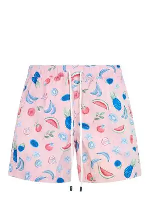 Fedeli Printed Swim Shorts - Pink