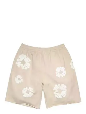 DENIM TEARS Cotton Wreath Shorts - Neutrals