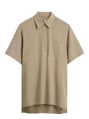 TOTEME Short-sleeve Polo Top - Neutrals