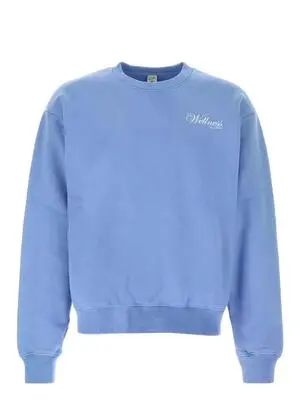 SPORTY & RICH Wellness Logo-print Sweater - Blue