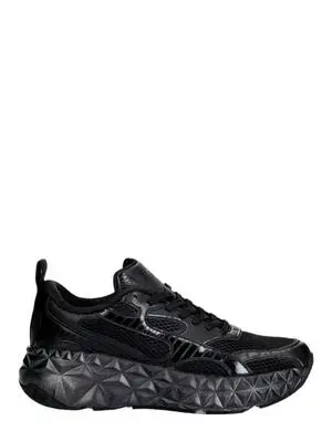 EA7 Geometric Sole Mesh Sneakers - Black