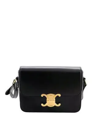 Celine Triomphe Shoulder Bag - Black