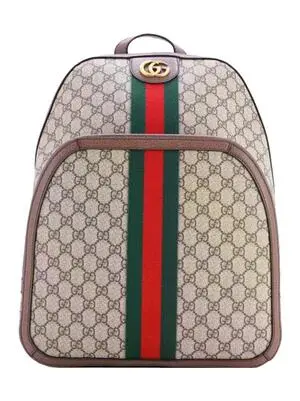 Gucci Ophidia Gg Coated Canvas Medium Backpack - Brown