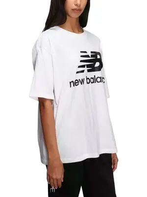 NEW BALANCE Essentials Stacked Logo T-shirt - White