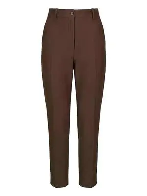 Seventy Textured Pressed-crease Trousers - Brown