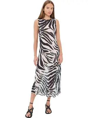 VRG GRL Francesca Sheer Maxi Dress - Zebra