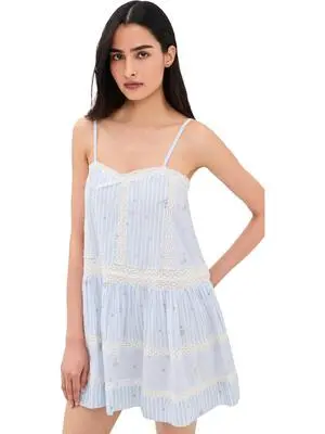 LoveShackFancy Vionett Dress - Sky Mist