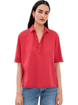 Frank & Eileen Patty Popover Henley Tee - Cherry
