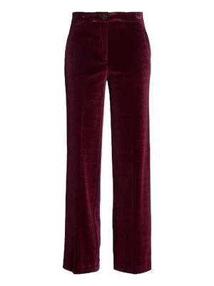 OTTOD'AME OTTOD'AME Midnight Blue Cotton-Polyester Chenille Pants