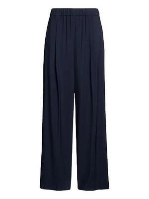 Patrizia Pepe Wide-leg Twill Trousers - Navy