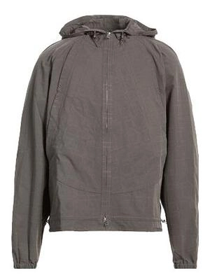 J.L - A.L Polyester Hooded Windbreaker Jacket - Grey