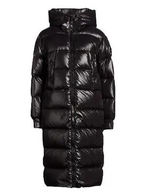 Peuterey Quilted Hooded Down Coat - Black
