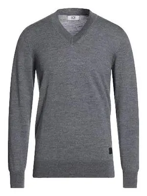 Iceberg Wool V-neck Sweater - Grey