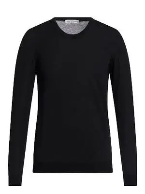 DANIELE ALESSANDRINI Merino Wool Crewneck Sweater - Black