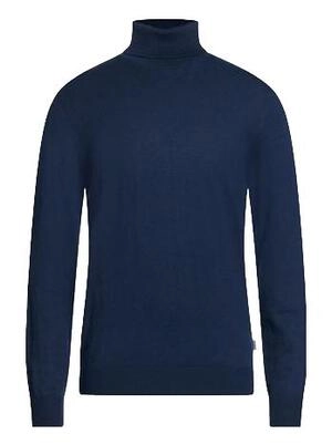 JACK & JONES Turtleneck Size Cotton, Recycled Polyester - Navy