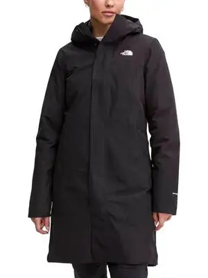 The North Face Logo Hooded Coat - Black