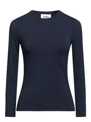 Alpha Studio Midnight Viscose Elastane Long Sleeve T-shirt - Blue
