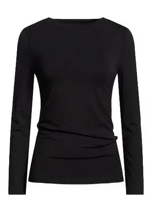 Alpha Studio Long Sleeve Crewneck T-shirt - Black