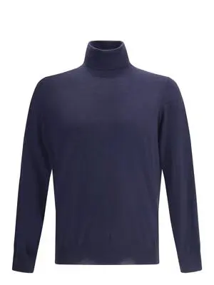 Brunello Cucinelli Wool Turtleneck Sweater - Blue