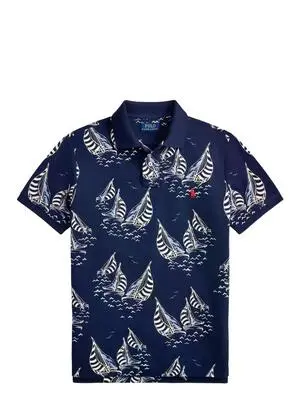 Polo Ralph Lauren Sailboat-print Polo Shirt - Blue