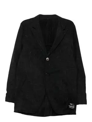 Undercover Slub-texture Notched-lapels Blazer - Black