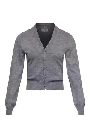 MAISON MARGIELA Cropped Cotton Cardigan - Grey