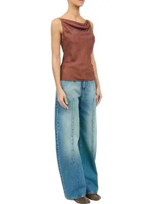MAISON MARGIELA Jacquard Camisole Top - Brown