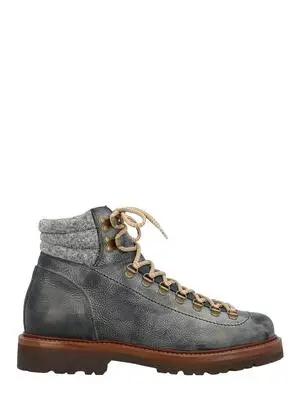 Brunello Cucinelli Leather Panelled Boots - Blue