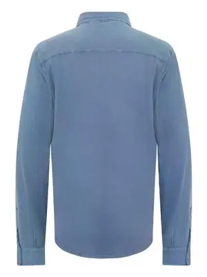 Fedeli Button-fastening Long-sleeve Shirt - Blue