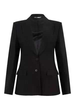 Alberta Ferretti Single-breasted Peak-lapel Blazer - Black