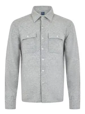 Fedeli Knit Button-up Sweater - Grey