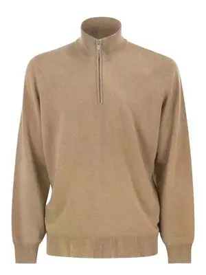Brunello Cucinelli Zip-up Cashmere Sweater - Neutrals
