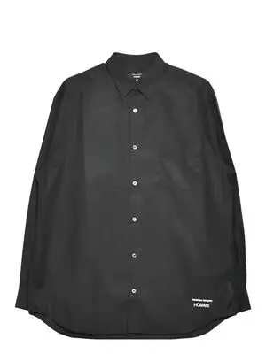 Comme Des Garçons Logo-print Chest-pocket Shirt - Black