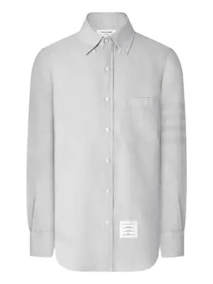Thom Browne 4-bar Linen Shirt - Grey