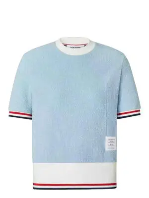 Thom Browne Thom Browne RWB Stripe Tweed T-Shirt Blue