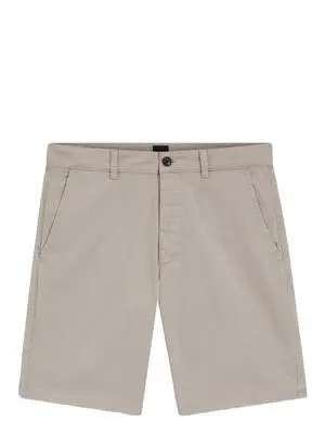 Hugo Boss Textured Cotton Shorts With Belt Loops And Multiple Pockets - Nude