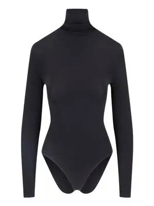 Wolford High Neck Long Sleeve Bodysuit - Black