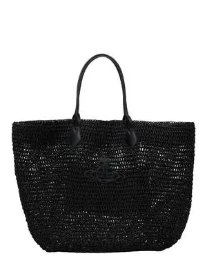 VIVIENNE WESTWOOD Woven Logo Tote Bag - Black