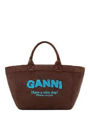 GANNI Reversible Tote Bag - Brown